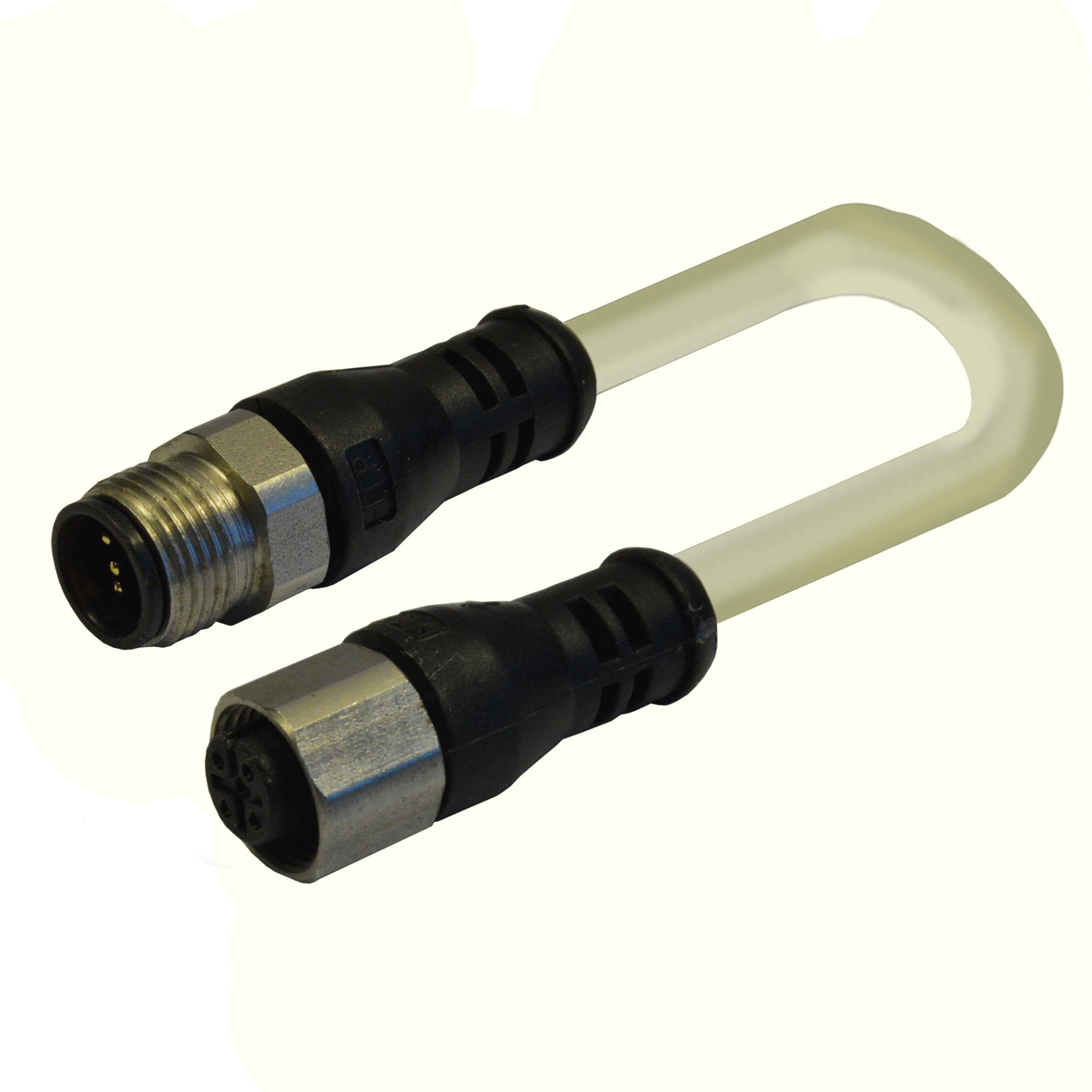 Extension M12 Fem.180°5P.-M12 Male 180°5P.,M12 Stainless Steel Nuts,Pvc Cei2022,5X0,34Mm²,Grey,0 ...